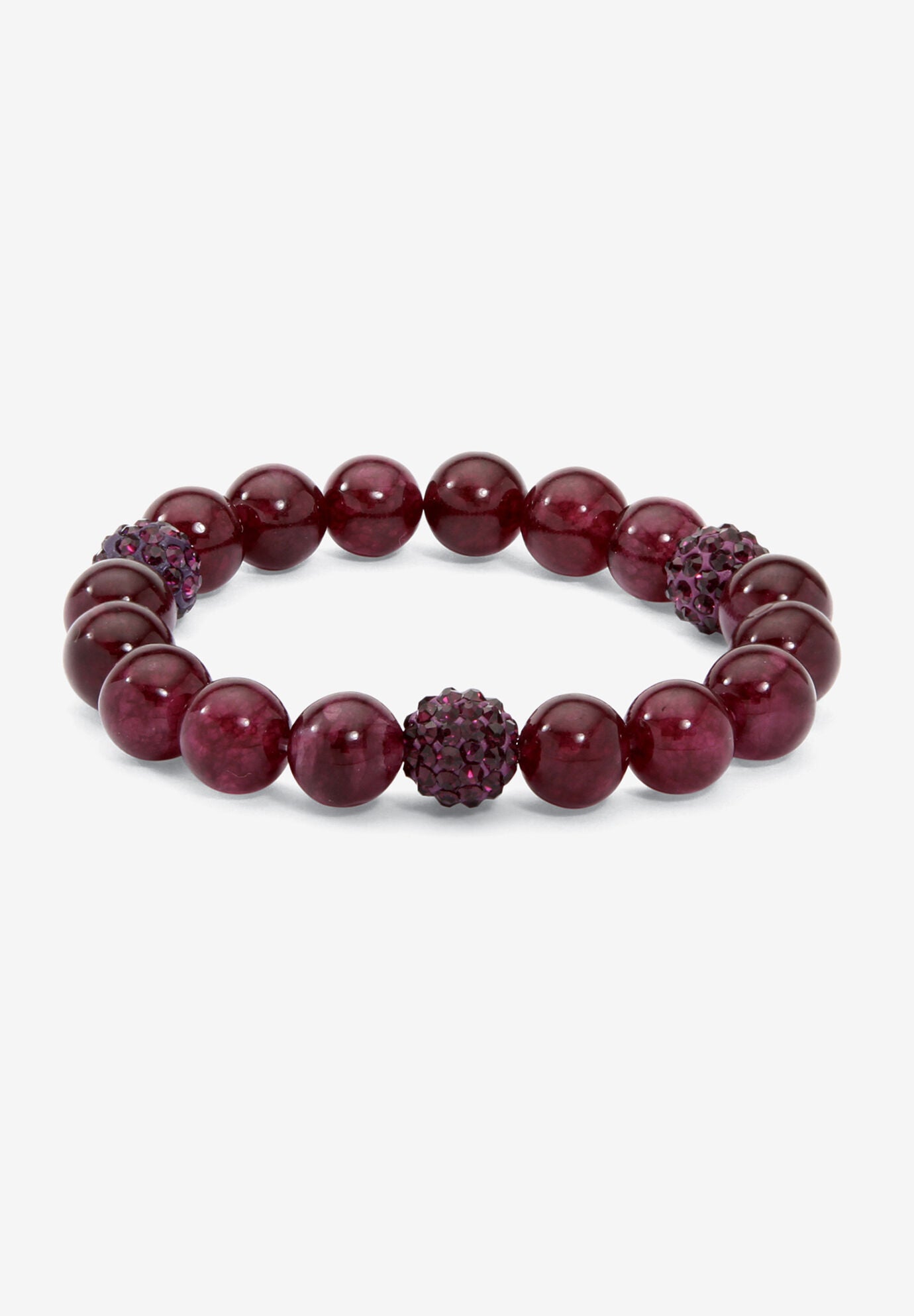 Simulated Birthstones Agate Stretch Bracelet 8" | June And Vie