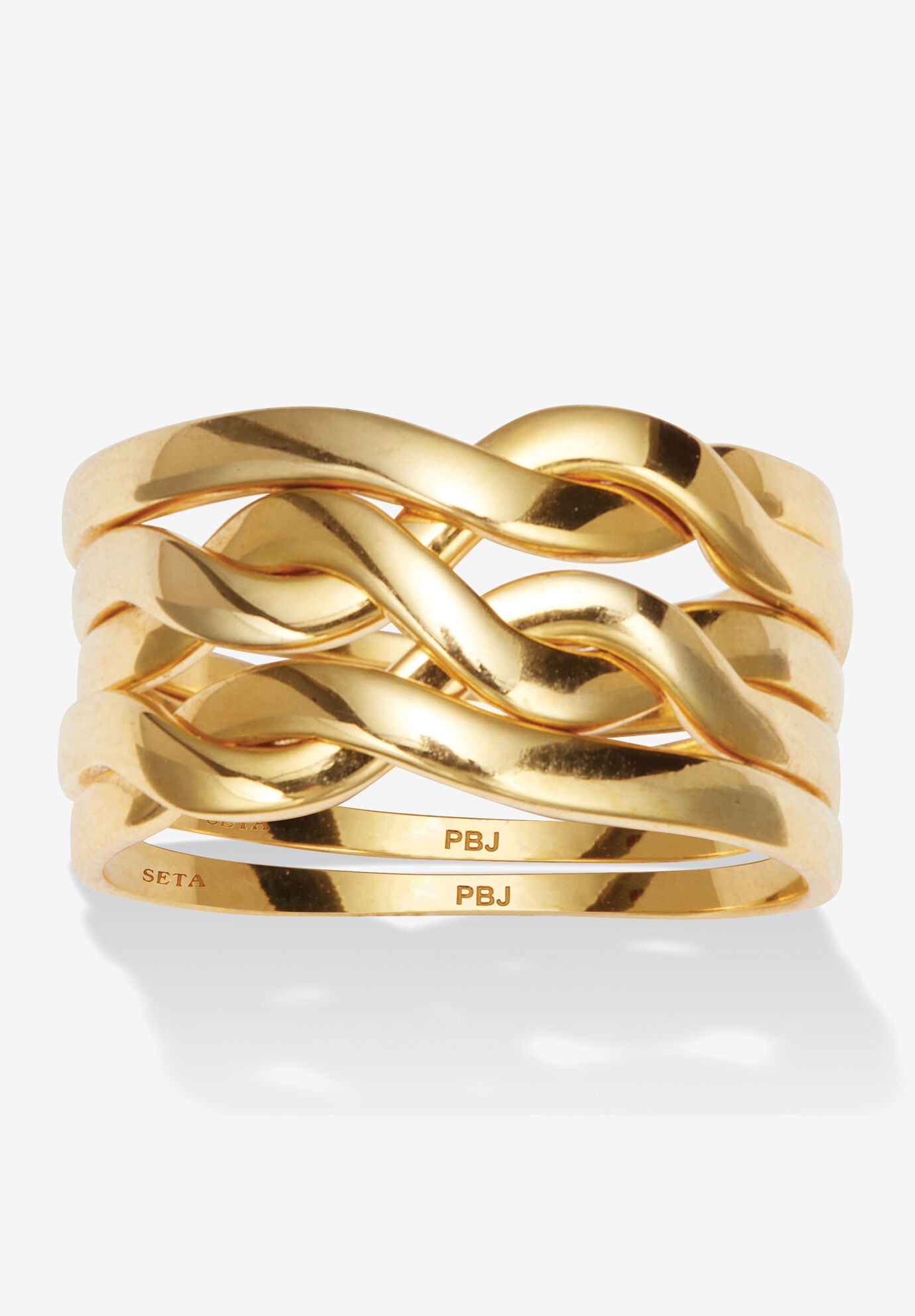 14K Yellow Gold-Plated 5 Piece Puzzle Ring | June And Vie
