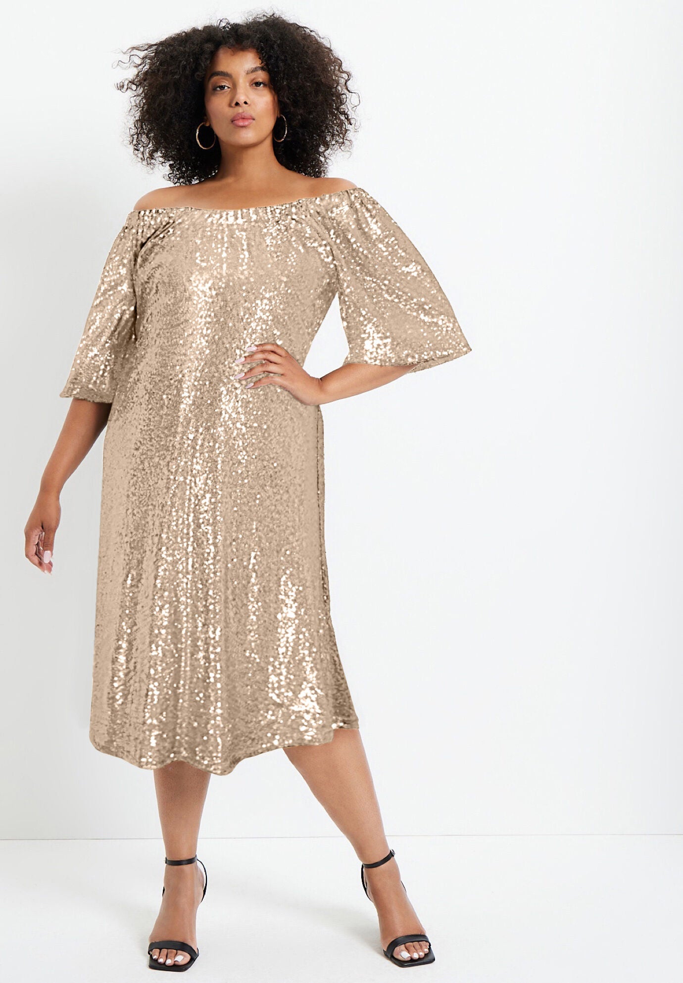 Off-The-Shoulder Sequin Dress | June And Vie