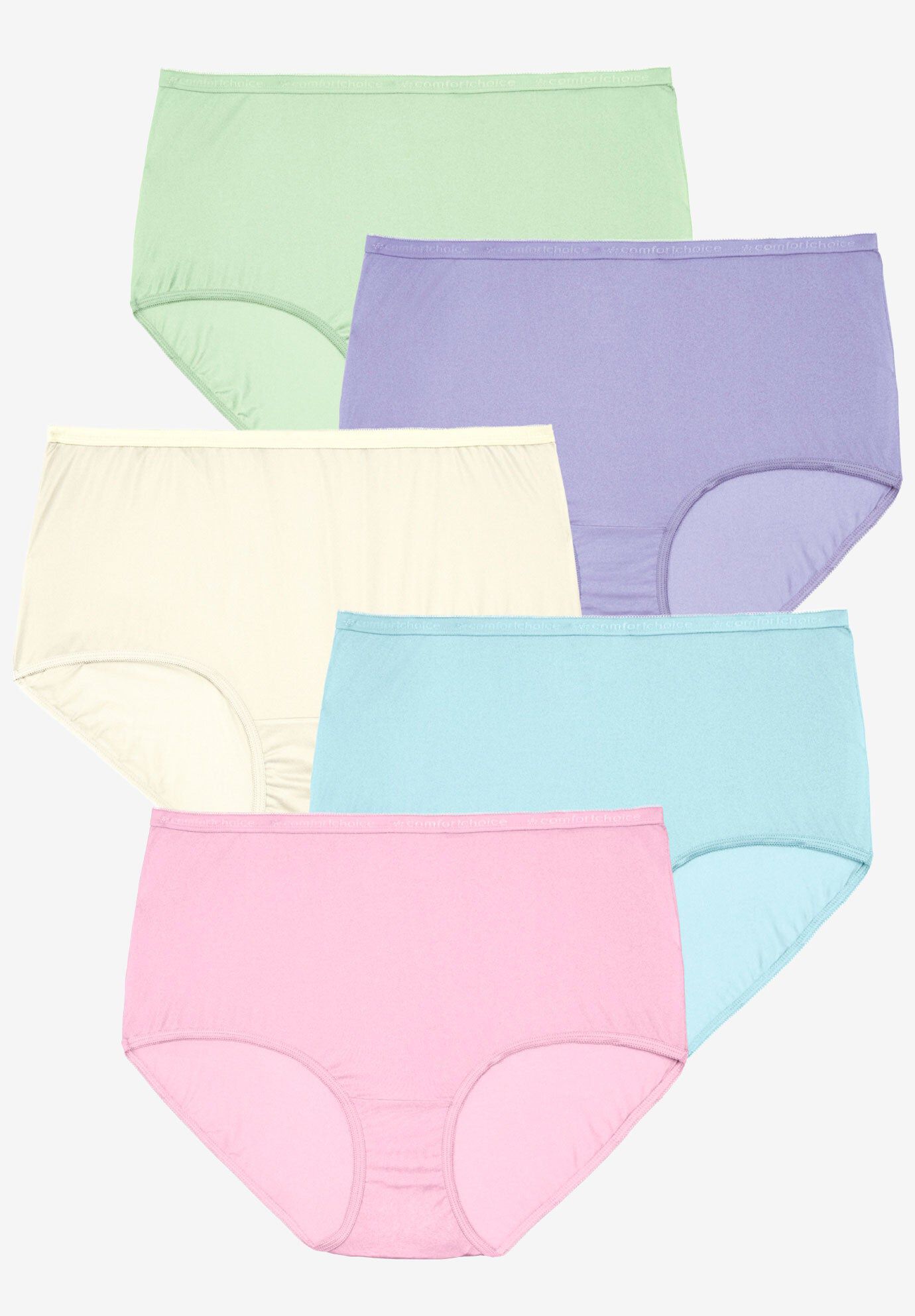 Full Coverage Nylon Brief 5 Pack June And Vie