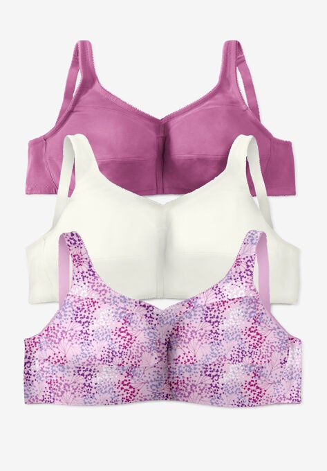 3-Pack Cotton Wireless Bra | June And Vie